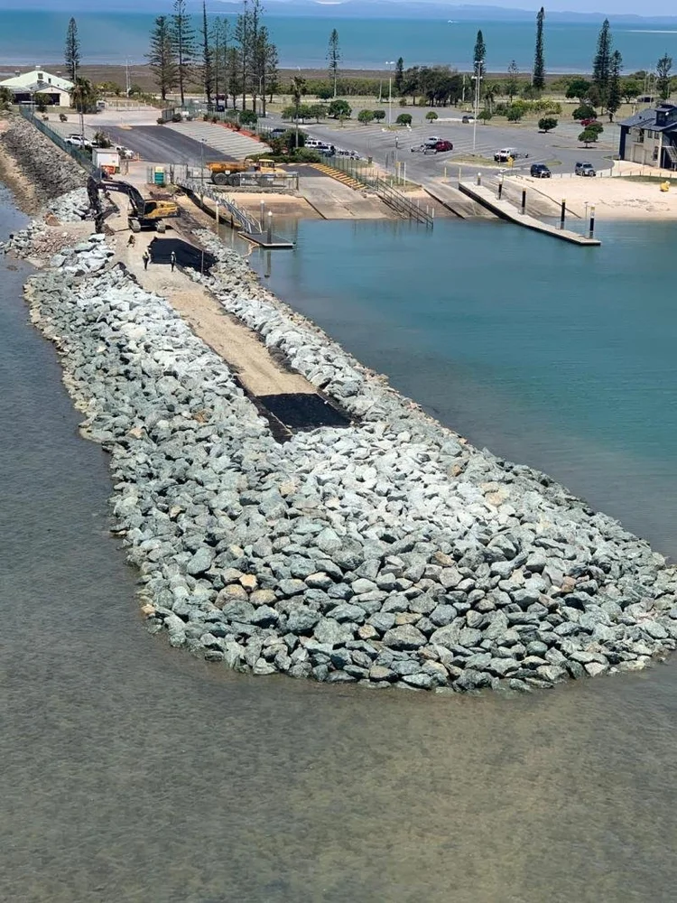 Breakwater and rock revetment wall works | Enhance Coastal Protection ...