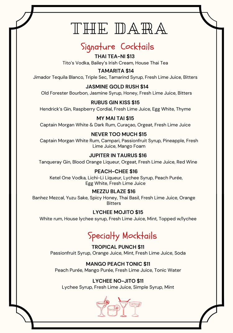 Menu — The Dara
