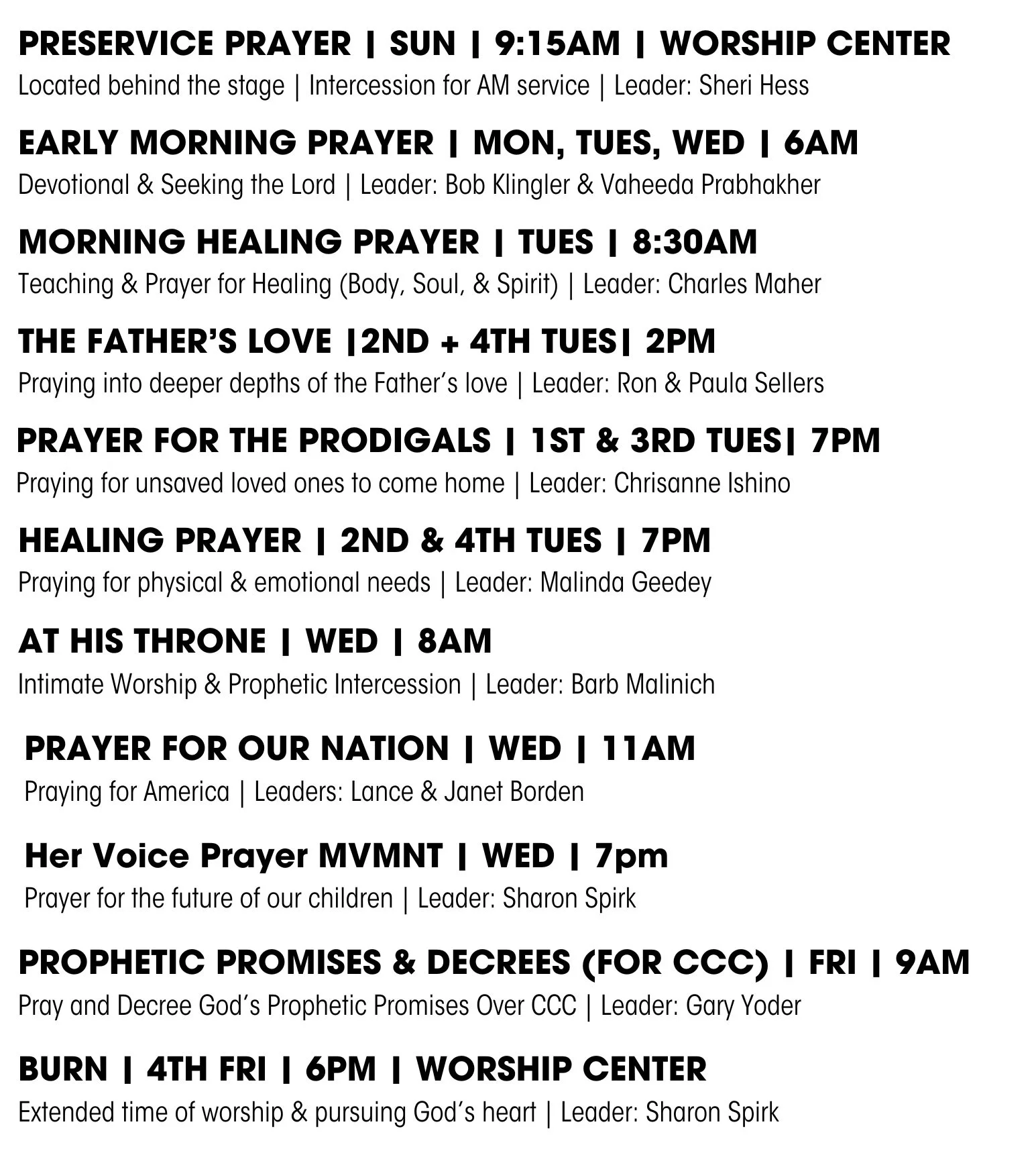 Healing + Prayer Ministries — Christ Community Church