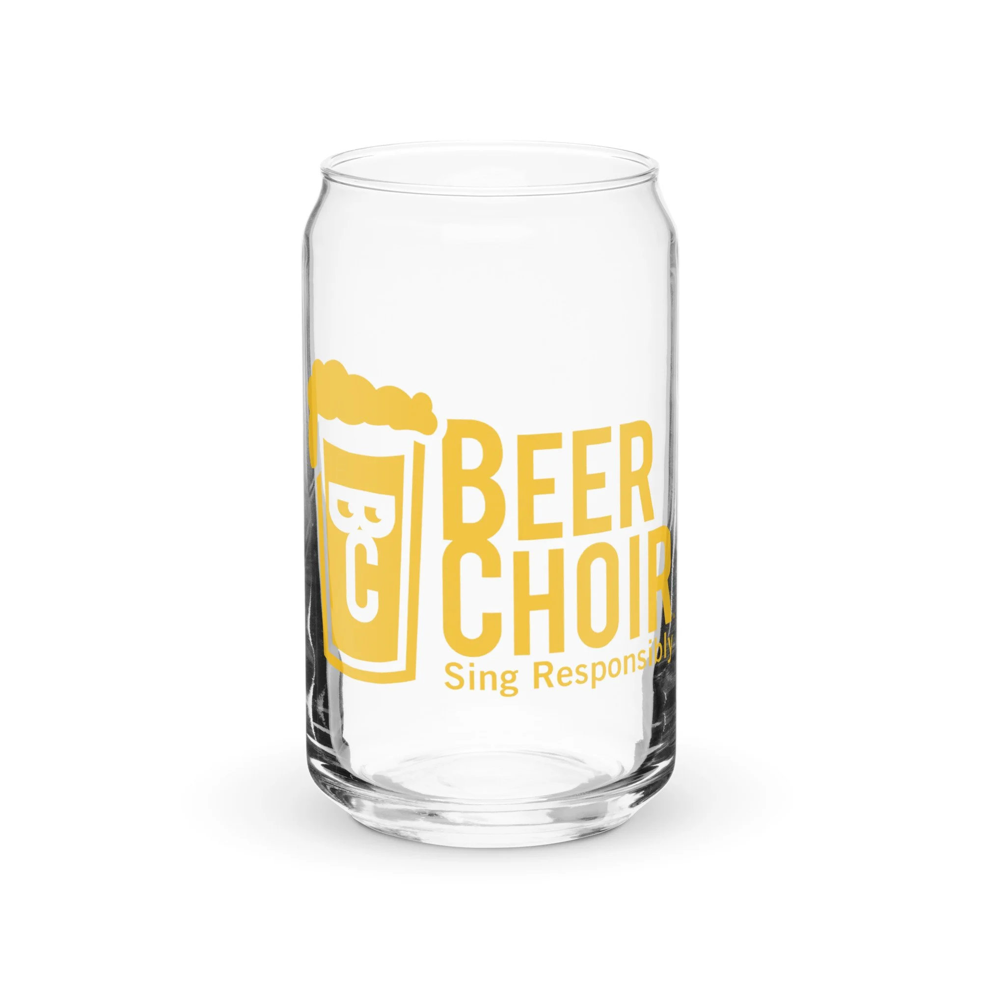 Can-shaped glass w/Beer Choir Logo — Beer Choir