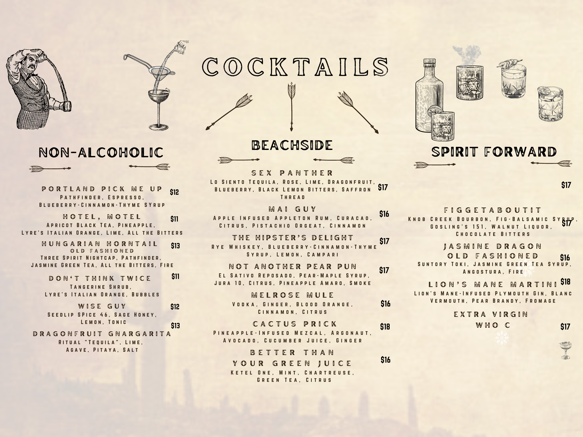 Menu — The Corner Door