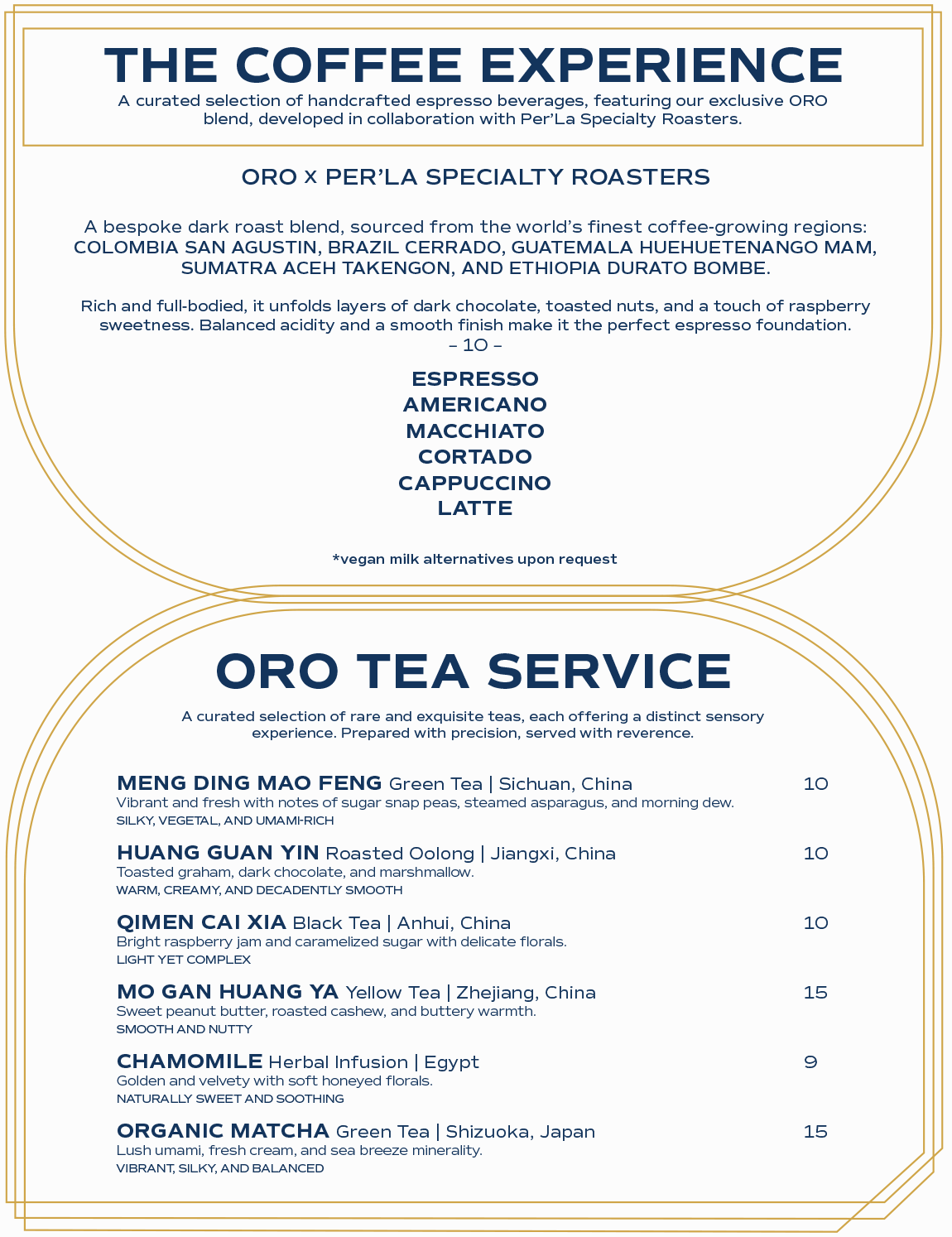 Menus: Fine Dining, Brunch & Cocktails in Miami Beach | ORO Miami