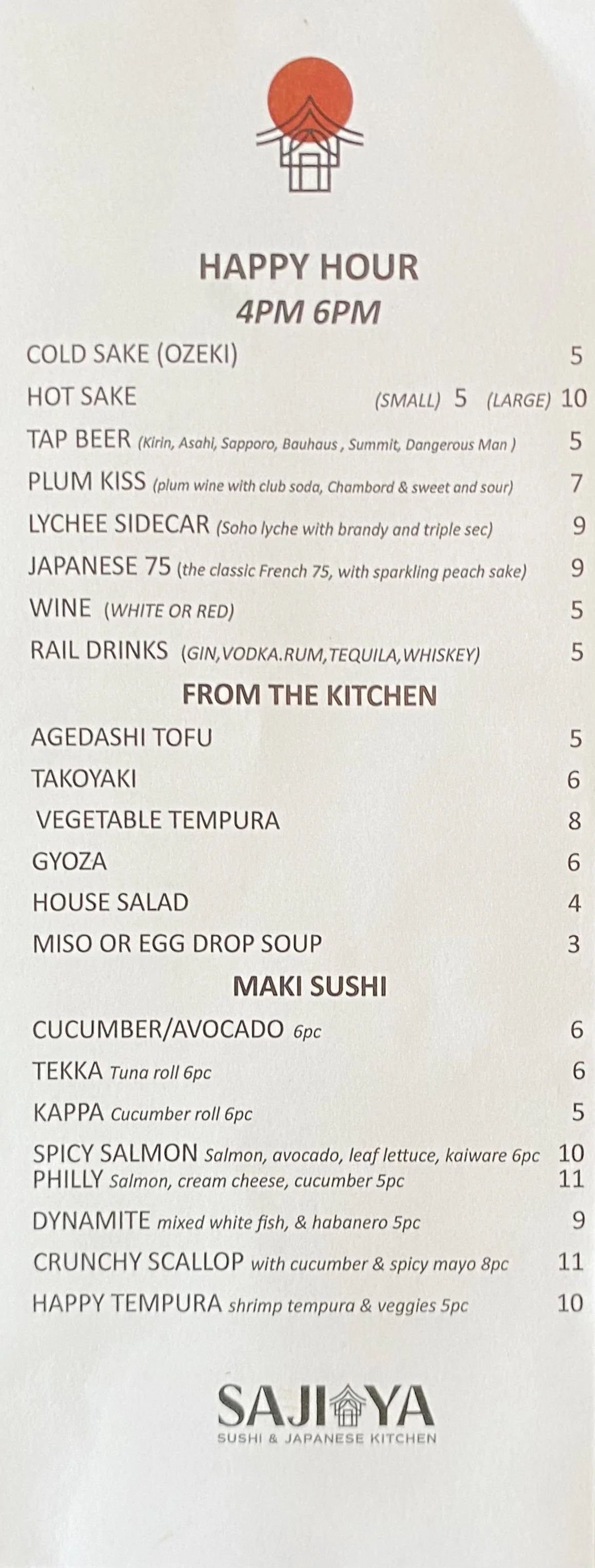 Saji-Ya Sushi & Japanese Kitchen