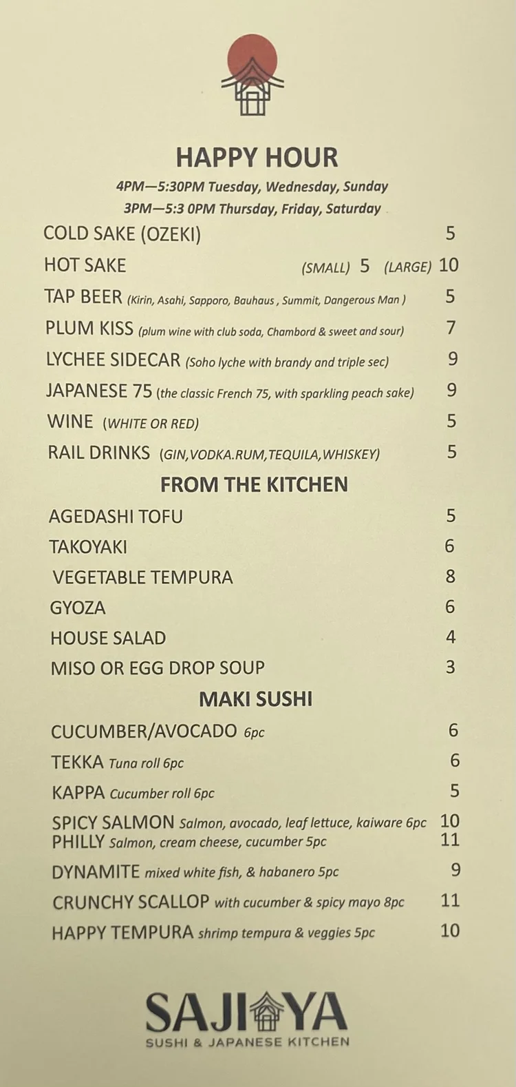 Saji-Ya Sushi & Japanese Kitchen