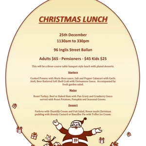 Christmas Lunch at Millfield Cafe Bistro in Ballan