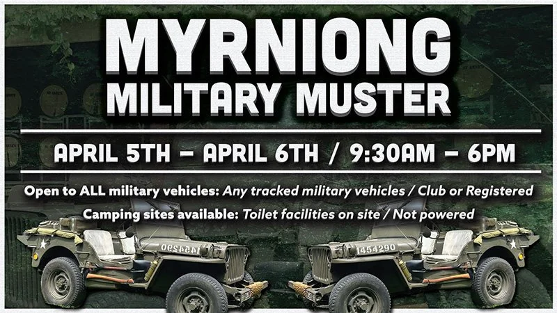 Myrniong Military Muster at St Anne’s Winery April 5 and 6