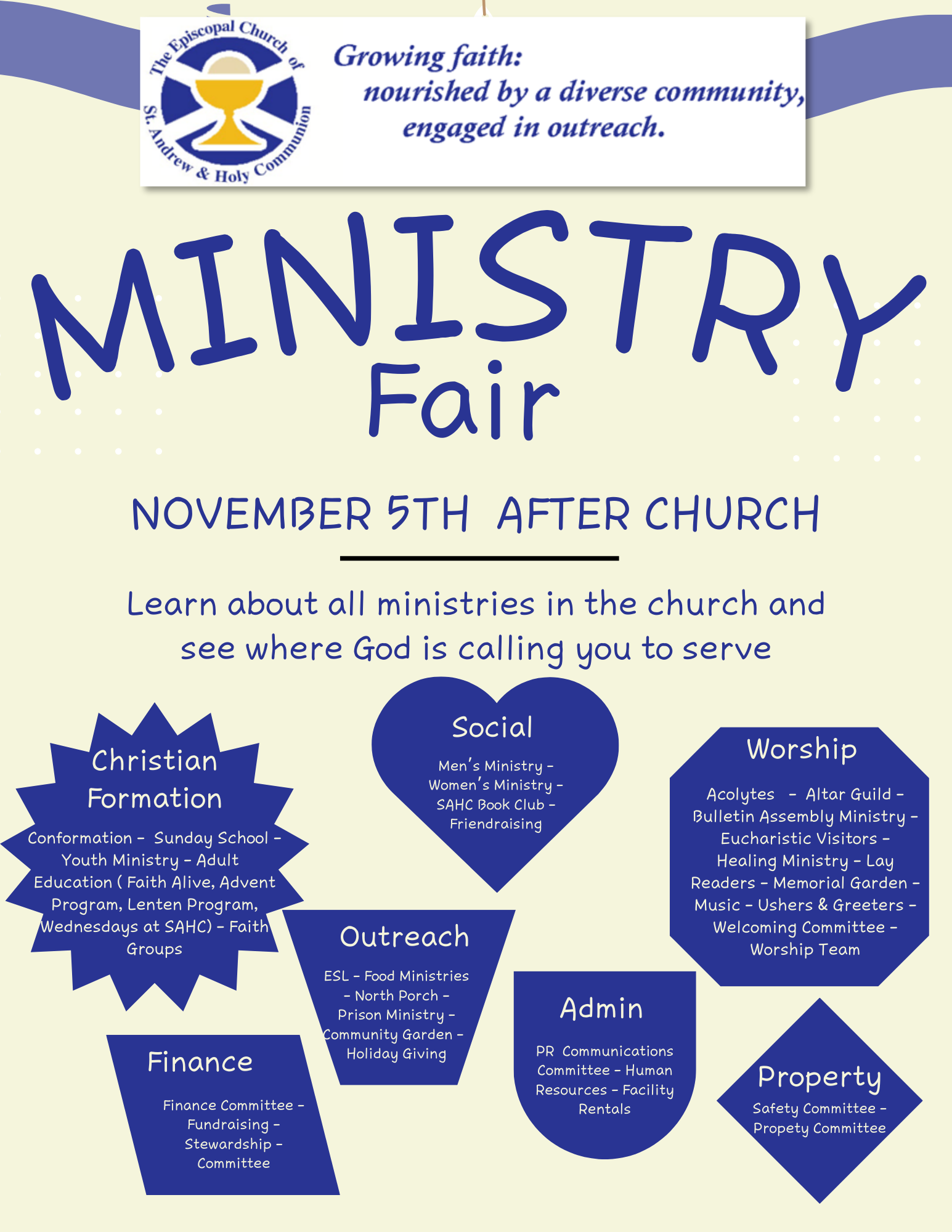 Ministry Fair — Episcopal Church of St. Andrew and Holy Communion