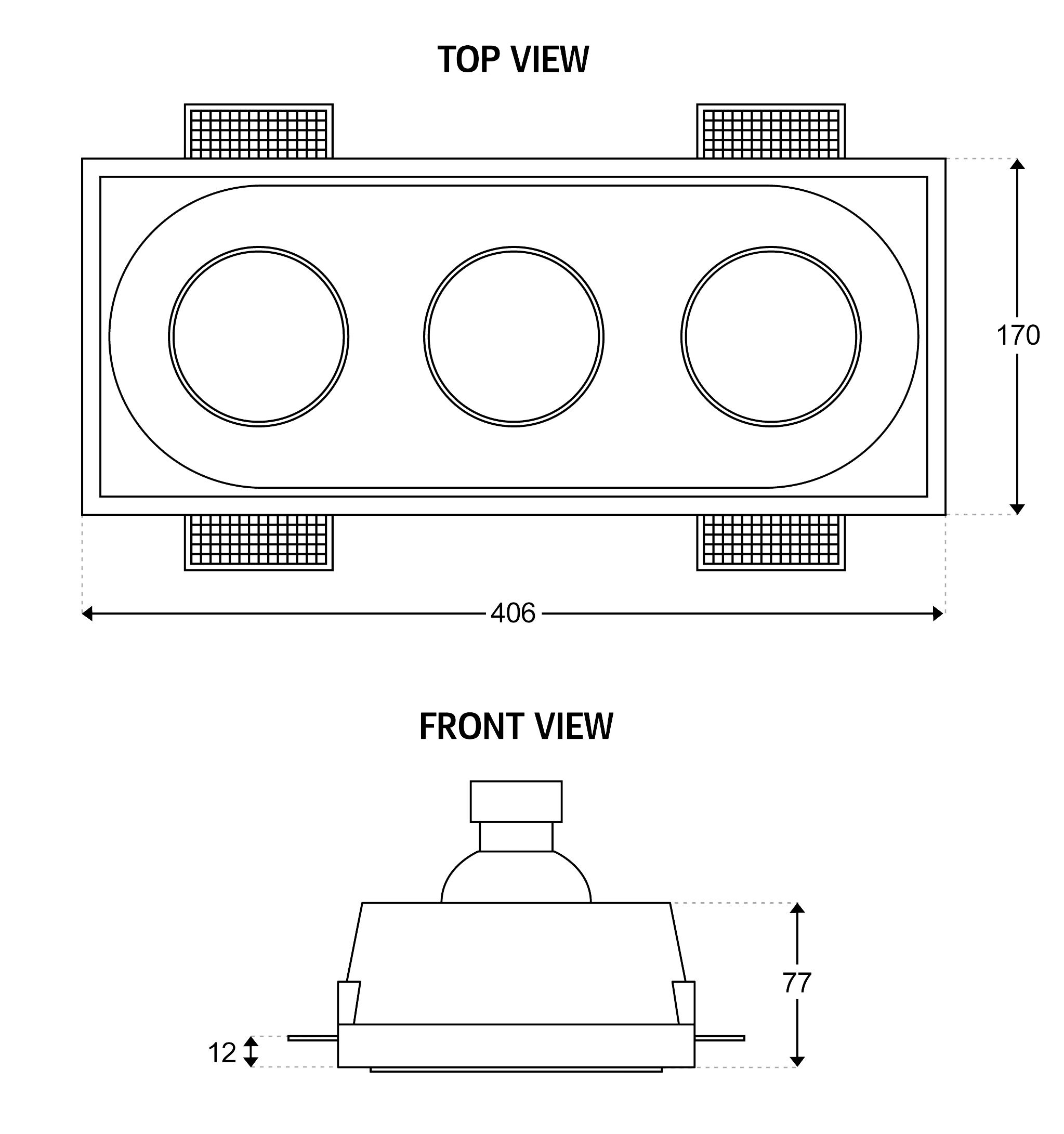 Dee Triple Cover - Interior Downlights, Lighting Product — LA LOUNGE