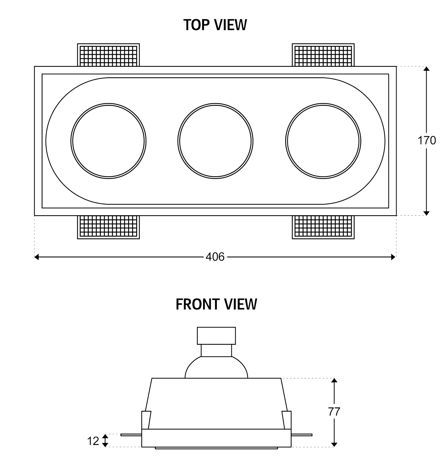 Dee Triple Cover - Interior Downlights, Lighting Product — LA LOUNGE
