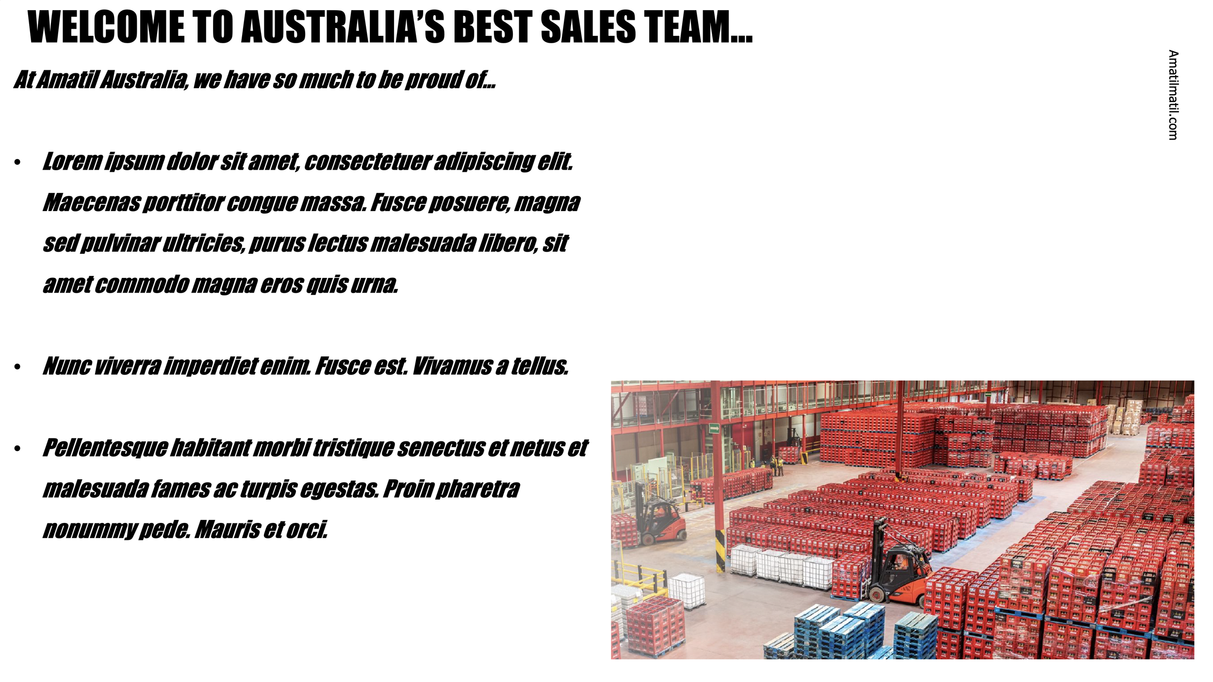 CCA Sales Presentation Design | PDCo - Sydney, Australia
