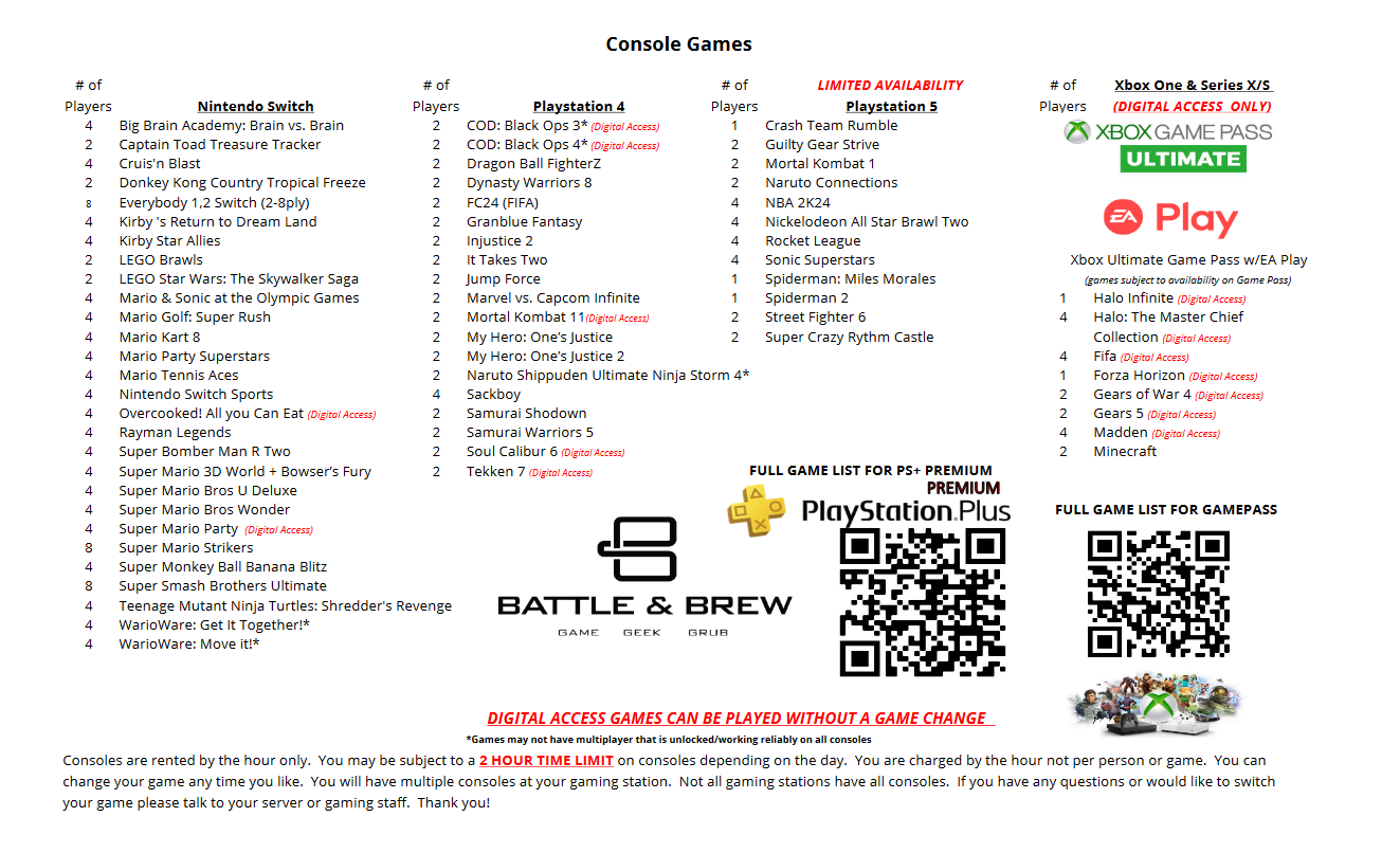Gaming at Battle & Brew - PC, Console & Board Games in Smyrna, GA ...