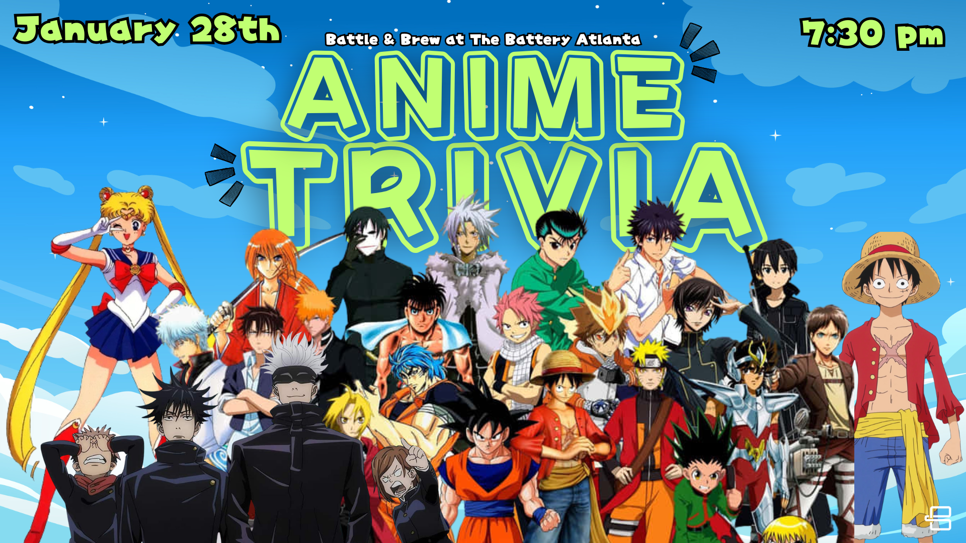 Geek Trivia: Anime Trivia Night — Battle & Brew | The Battery ATL