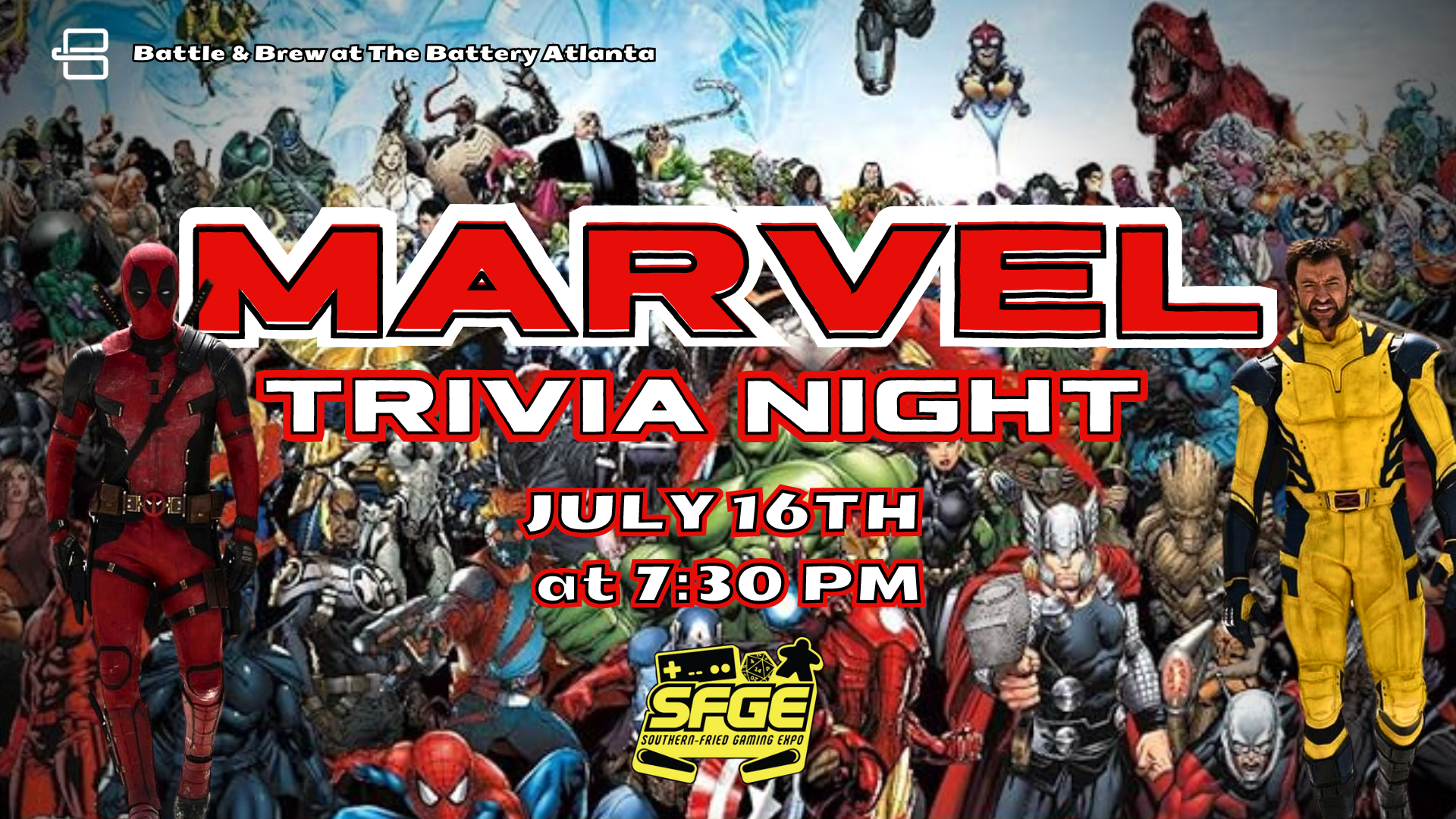 Marvel Trivia Night | Deadpool 3 Event — Battle & Brew | The Battery ATL
