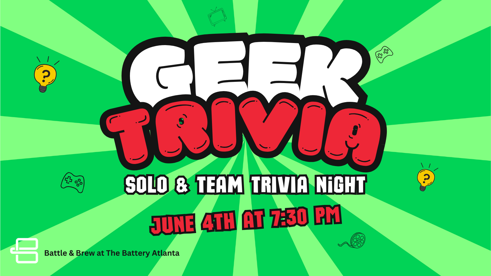 Geek Trivia Night — Battle & Brew | The Battery ATL