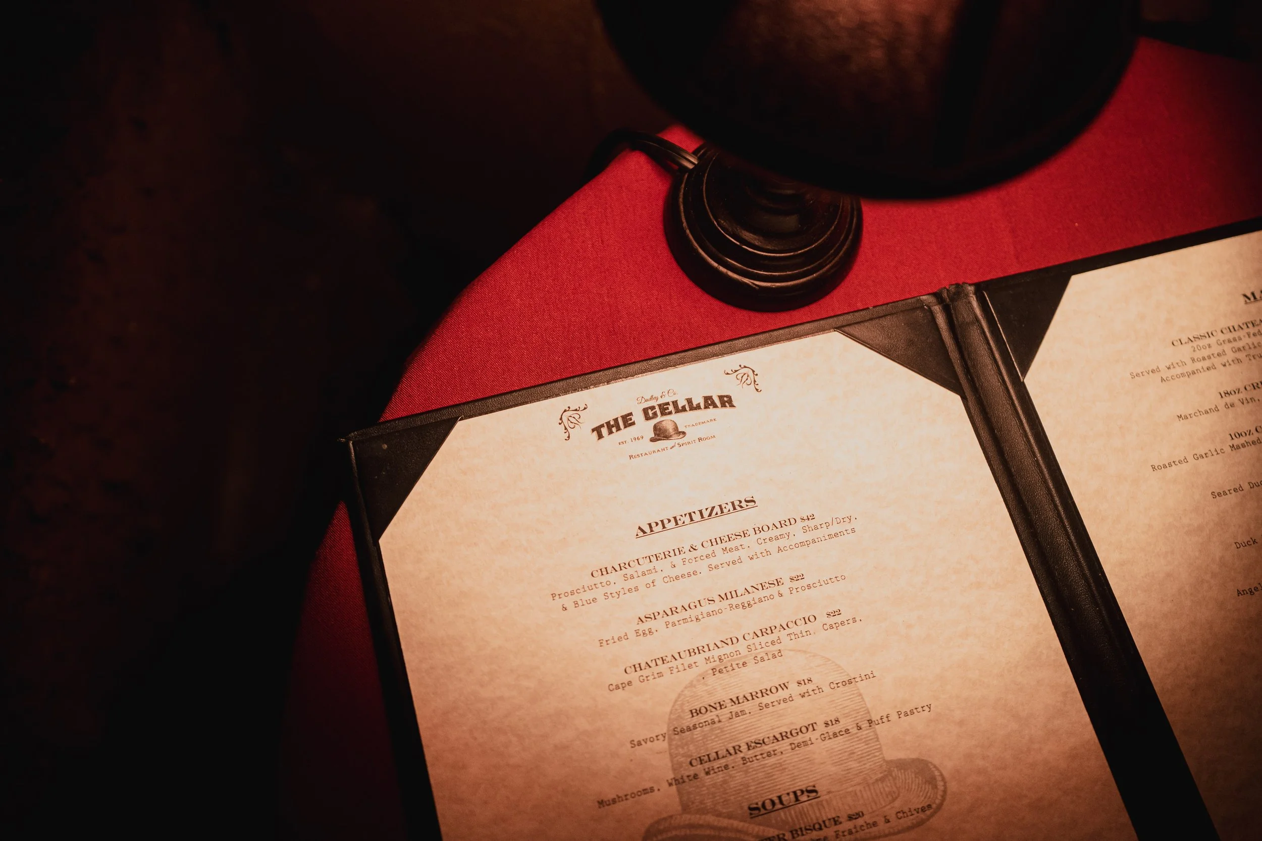 Dinner Menu — The Cellar
