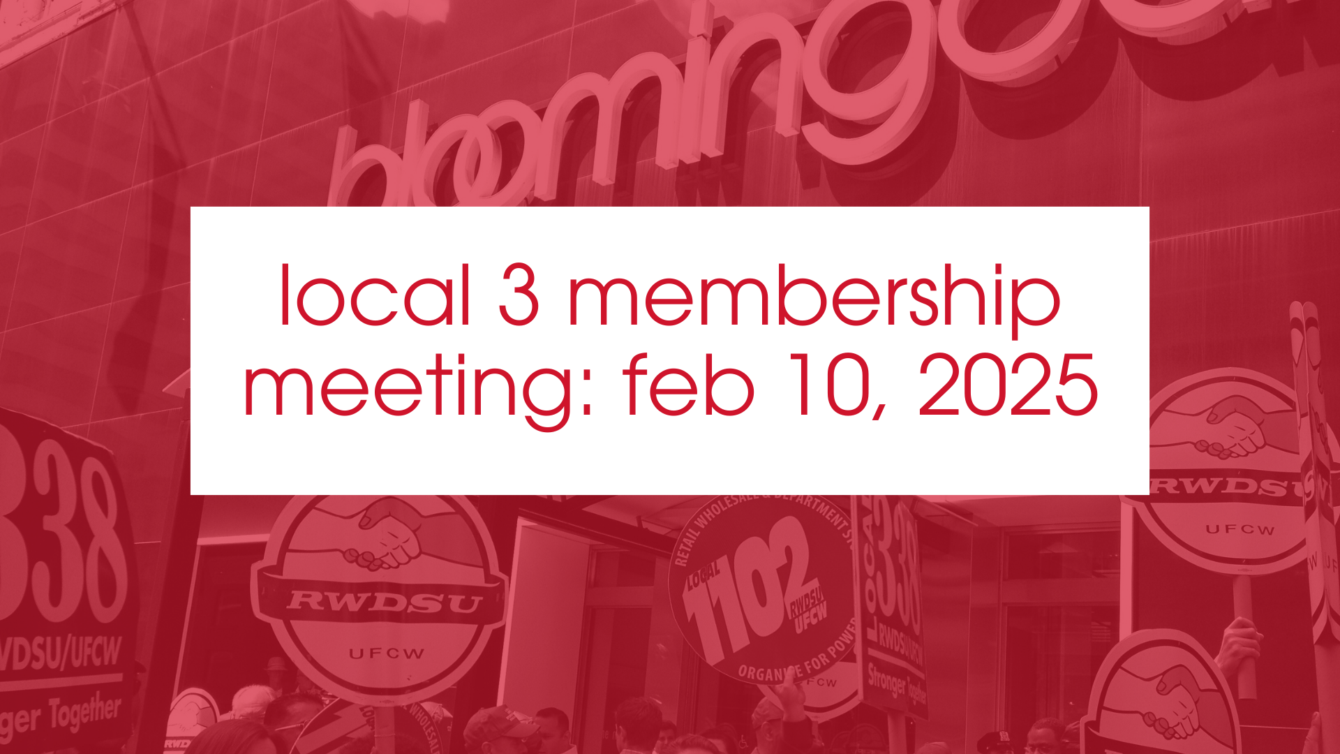 Local 3 Membership Meeting: February 10, 2025 — Local 3