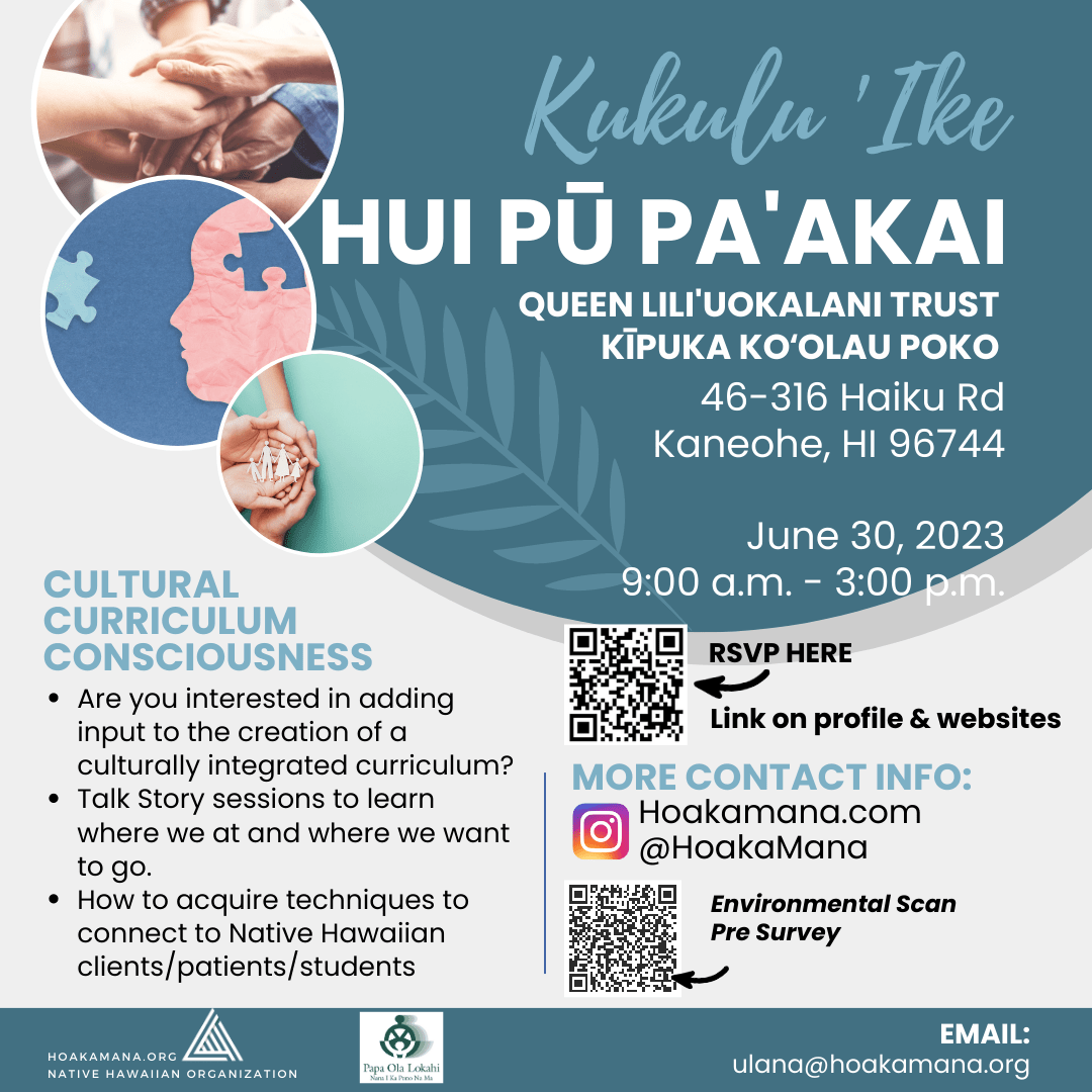 Kukulu ‘Ike: Hui Pu Pa’akai Event [New Date] — Ho'aka Mana