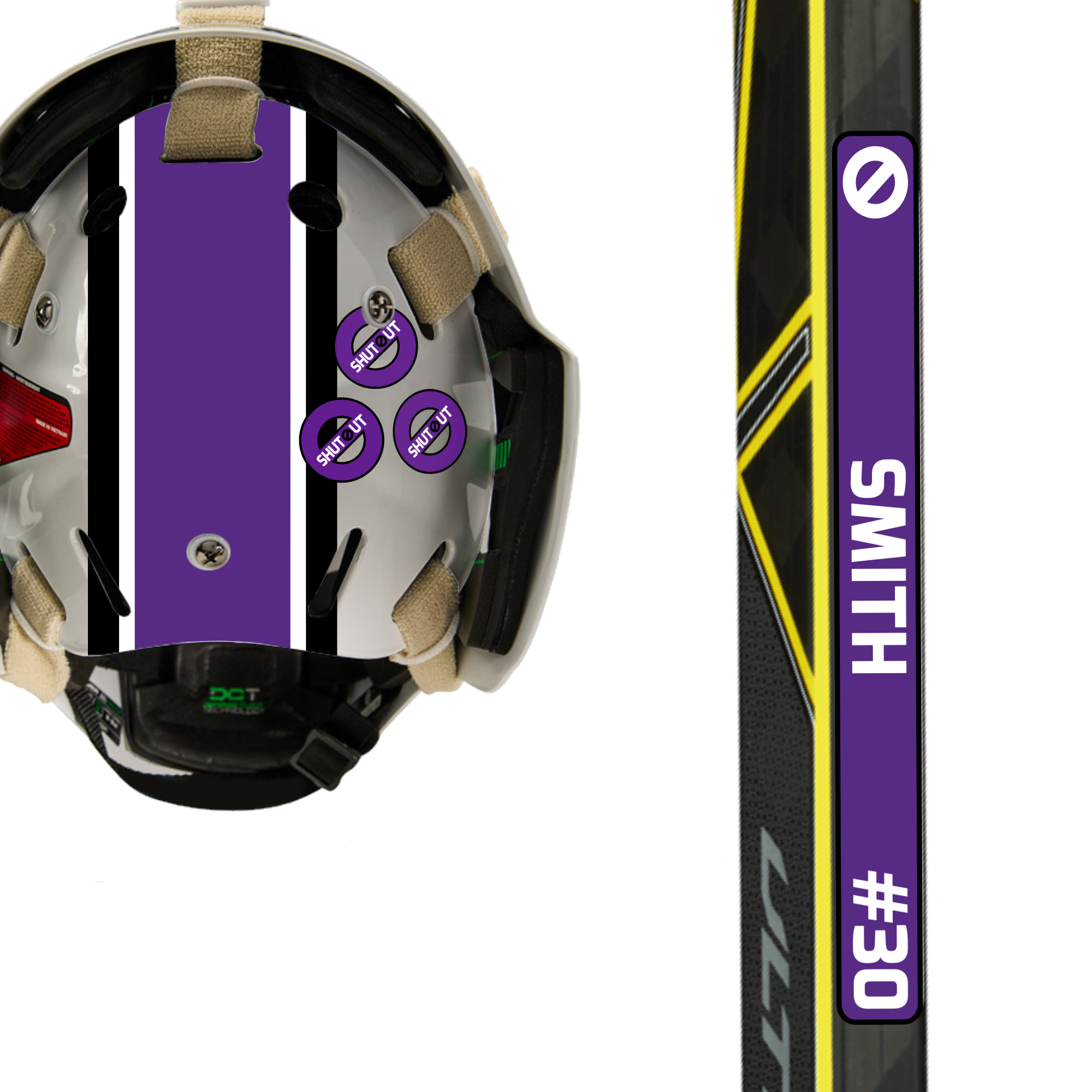 Custom Goalie Decal Set — Shutout Designs