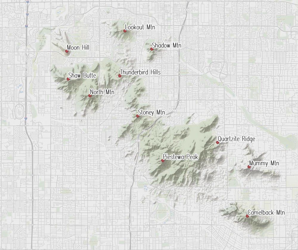 The Phoenix Mountains — Shaw Butte Neighborhood Alliance