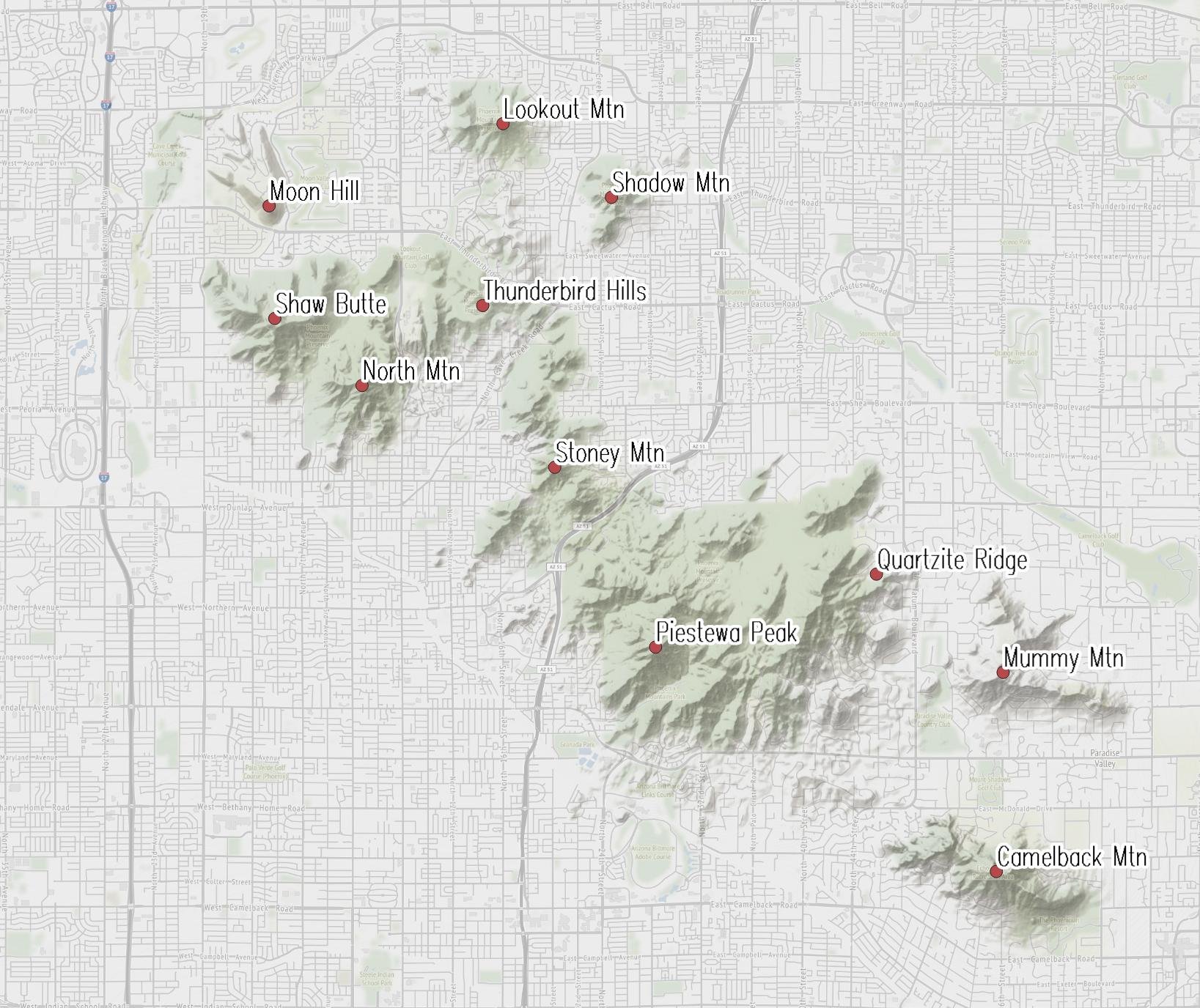 The Phoenix Mountains — Shaw Butte Neighborhood Alliance