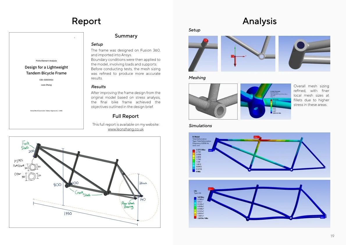 Tandem Bike FEA — Home