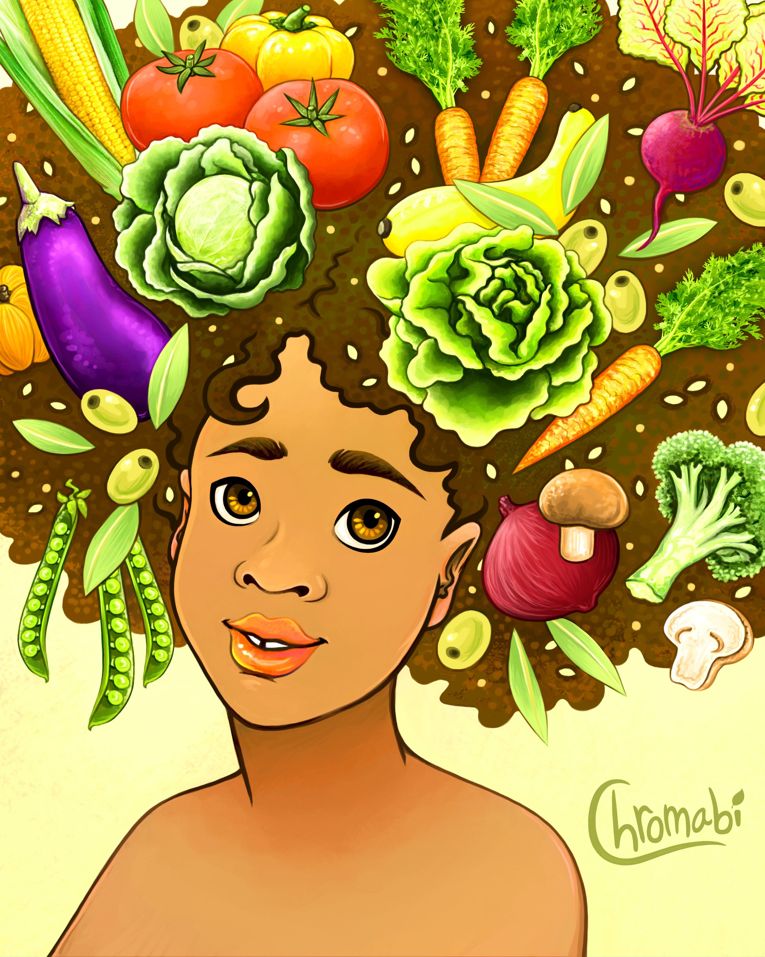 Art Archive: Afro Garden (Vegetables) - Chromabi | Nature Inspired ...