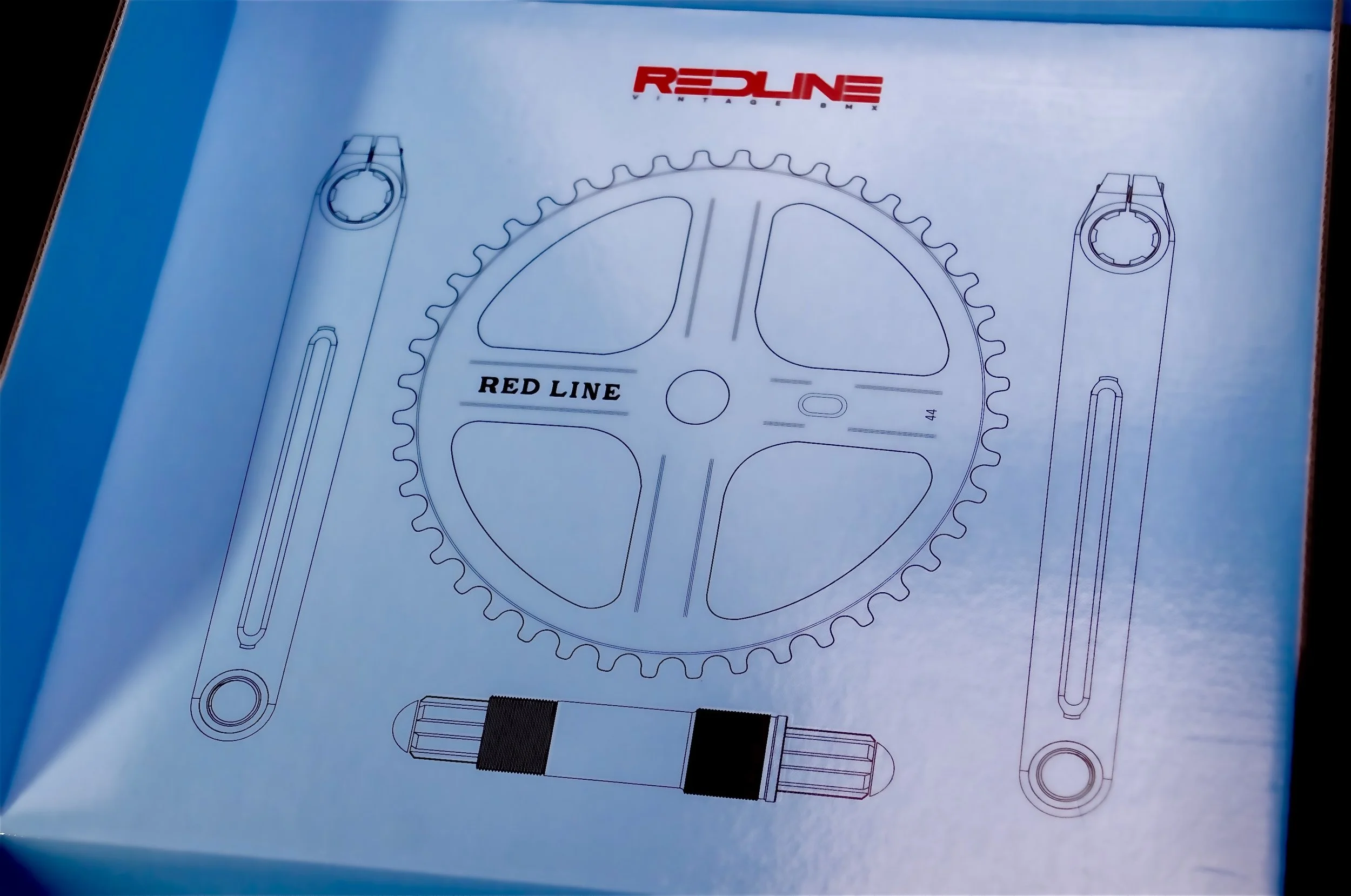 Authentic and Era correct Redline Flight Cranks, Techmatic bearing sets ...
