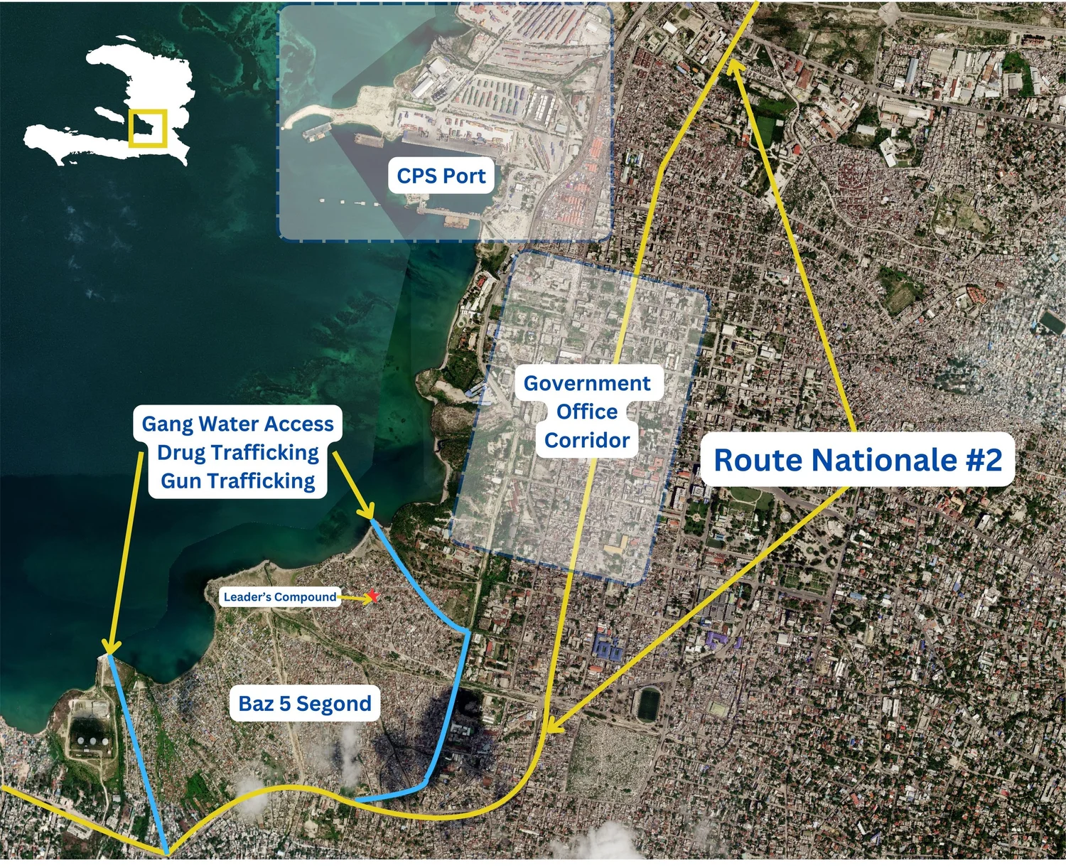 Tracking The Haitian Gang Baz 5Segond using Satellites — Haïti Policy House