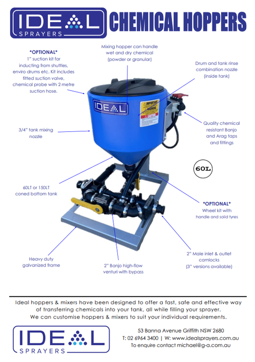 Ideal 150 Litre & 300 Litre - Motorized Chemical Mixer — Ideal Sprayers