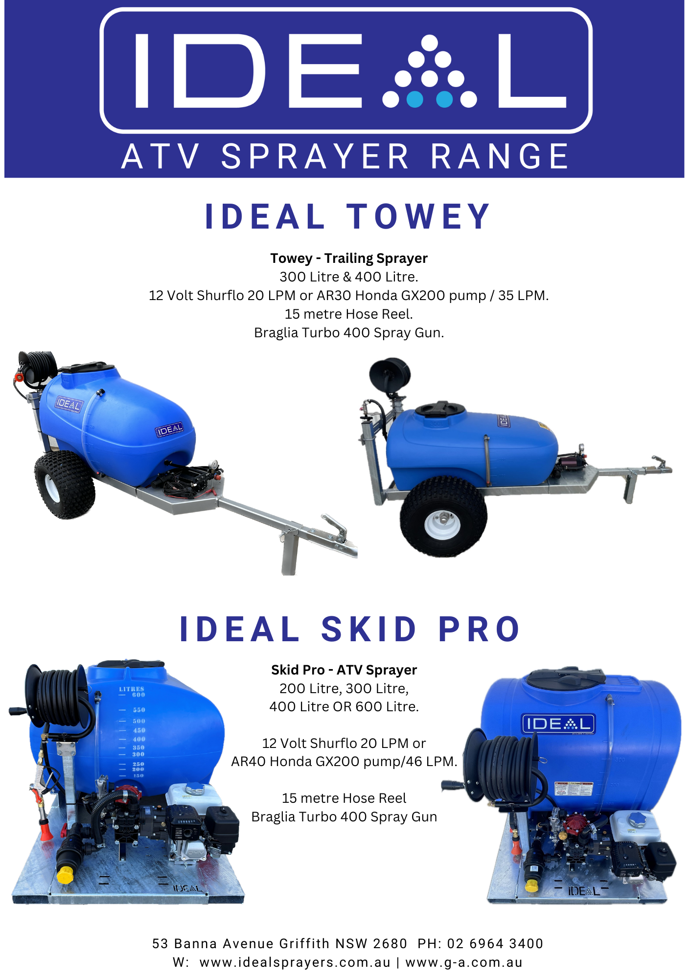 Ideal Skid Pro ATV Sprayer — Ideal Sprayers