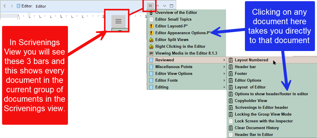 the basic series-The Scrivener editor layout — My Writing Journey