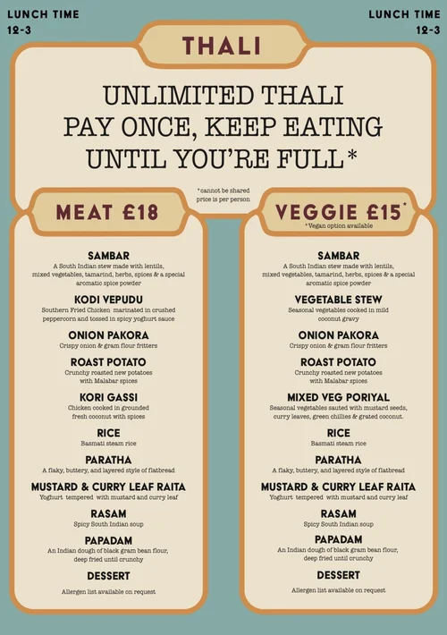 Menu — Kal Dosa