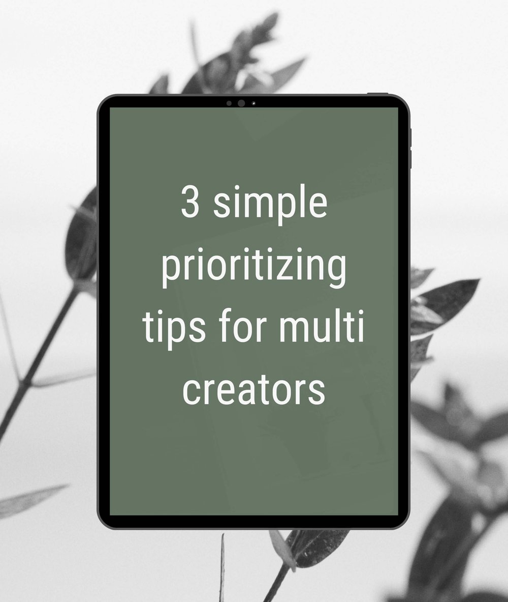 A prioritizing tip for creatives with multiple projects on the go, even ...