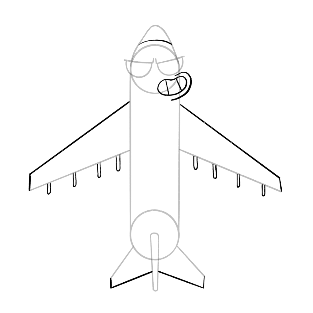 How to draw an airplane — DoofyDoodles