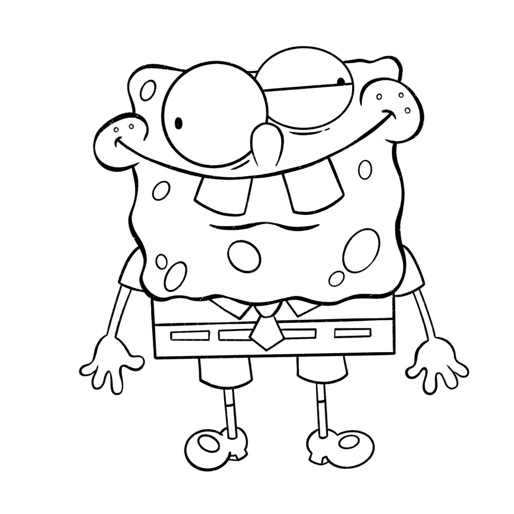 How to draw SpongeBob SquarePants step-by-step — DoofyDoodles