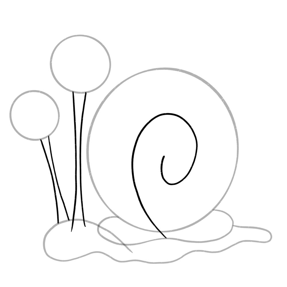 How to draw Gary the Snail step-by-step — DoofyDoodles