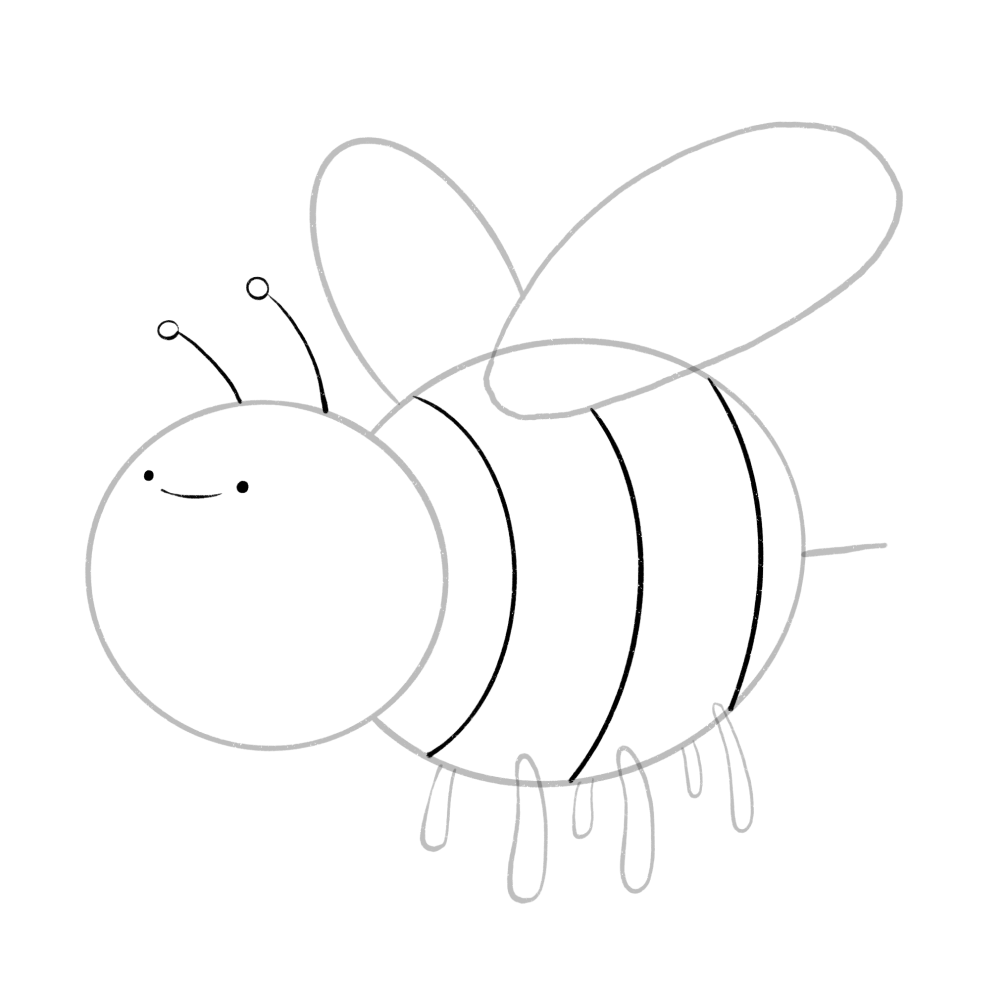 How to draw a bumblebee — DoofyDoodles