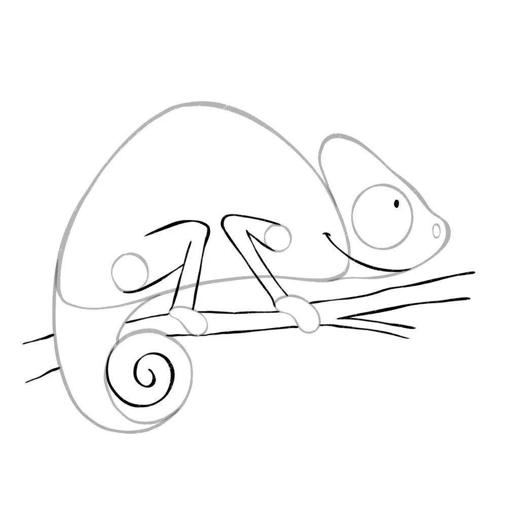 How to draw a Chameleon — DoofyDoodles