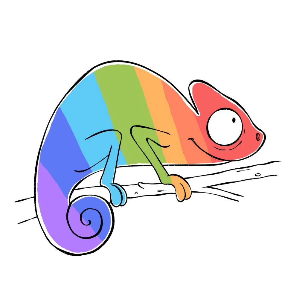 How to draw a Chameleon — DoofyDoodles