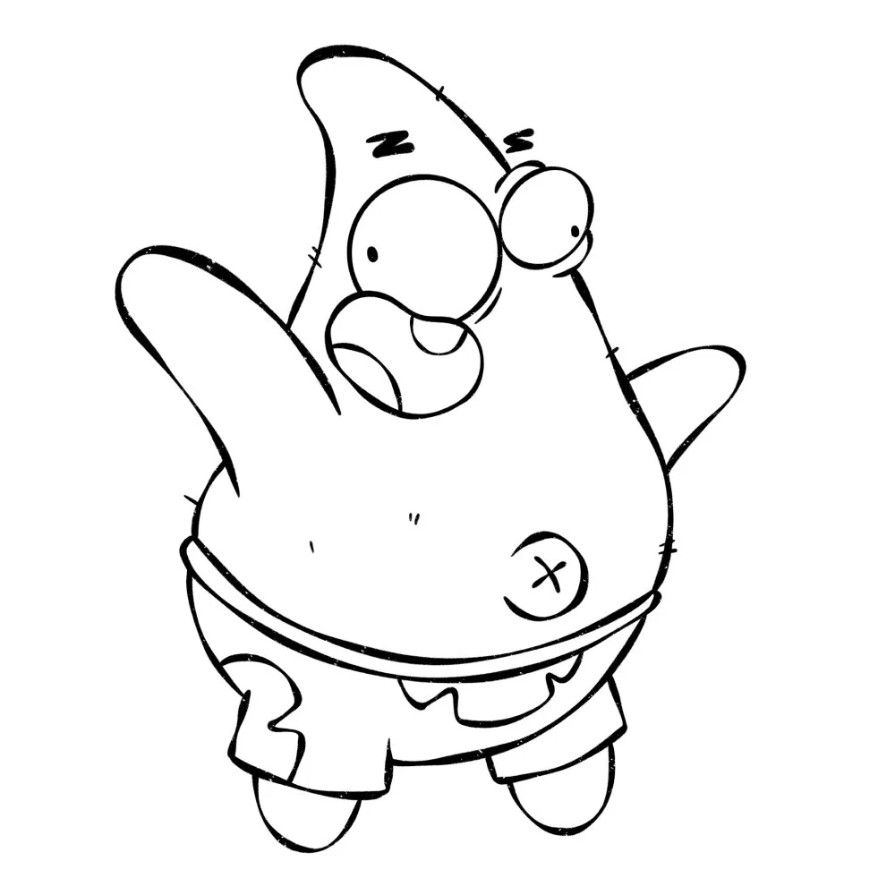 How to Draw Patrick Star Step-by-Step | Easy beginner drawing guide ...