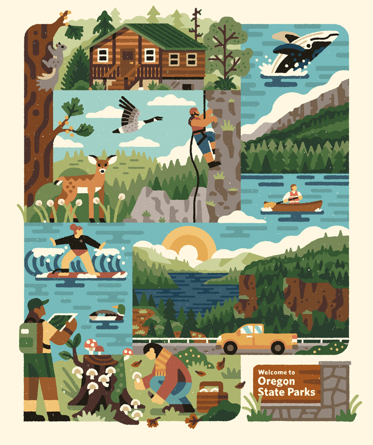 Oregon State Parks — Erikas Design & Illustration