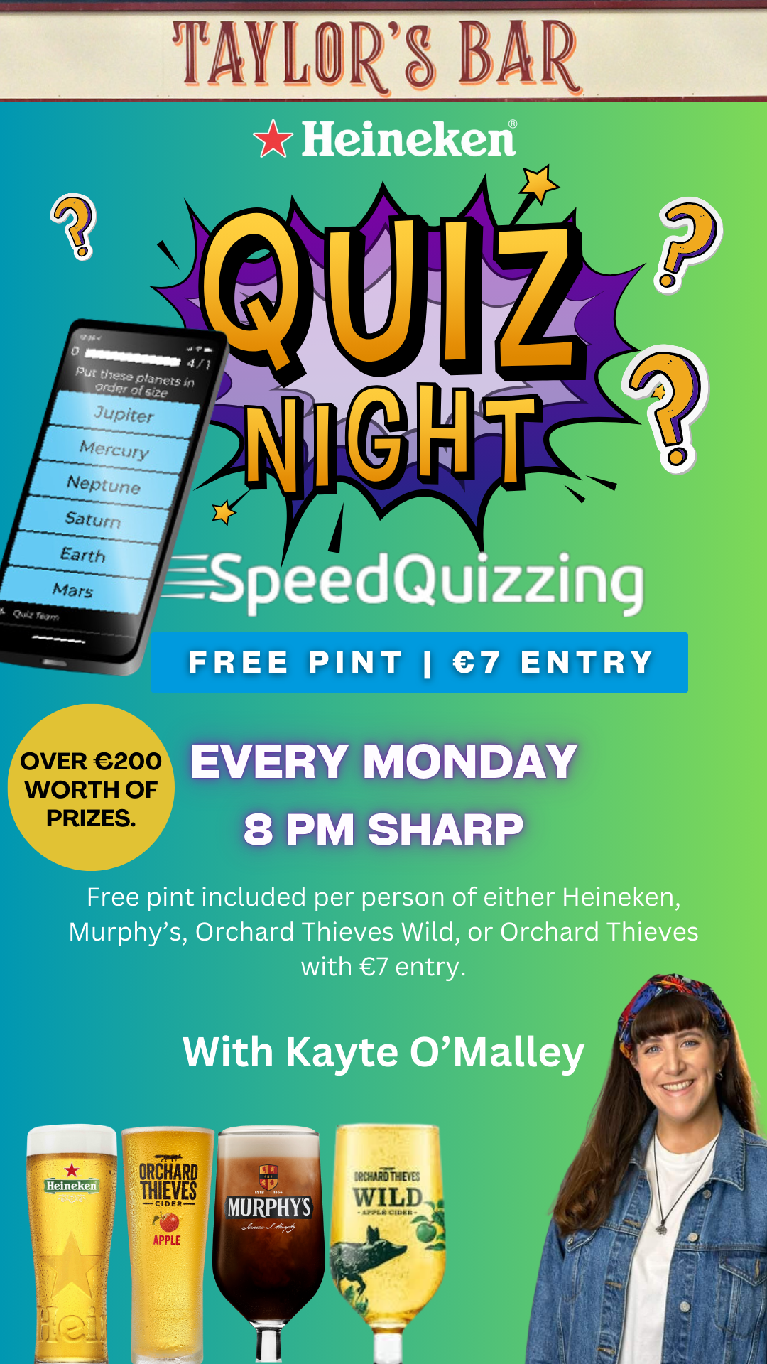 Table Quiz — Taylor's Bar & Beer Garden