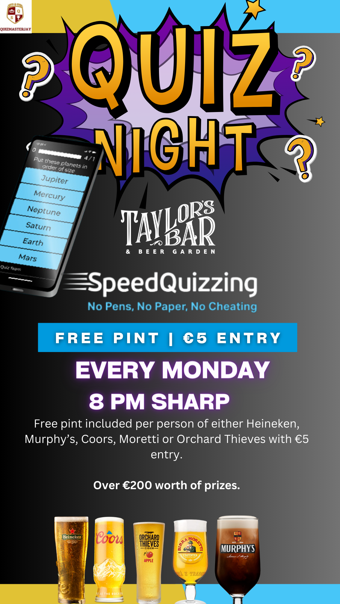 Table Quiz — Taylor's Bar & Beer Garden
