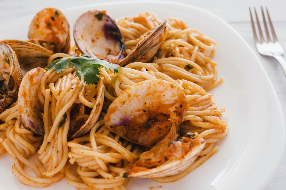 Sustainable seafood pasta — Prepare Produce Provide