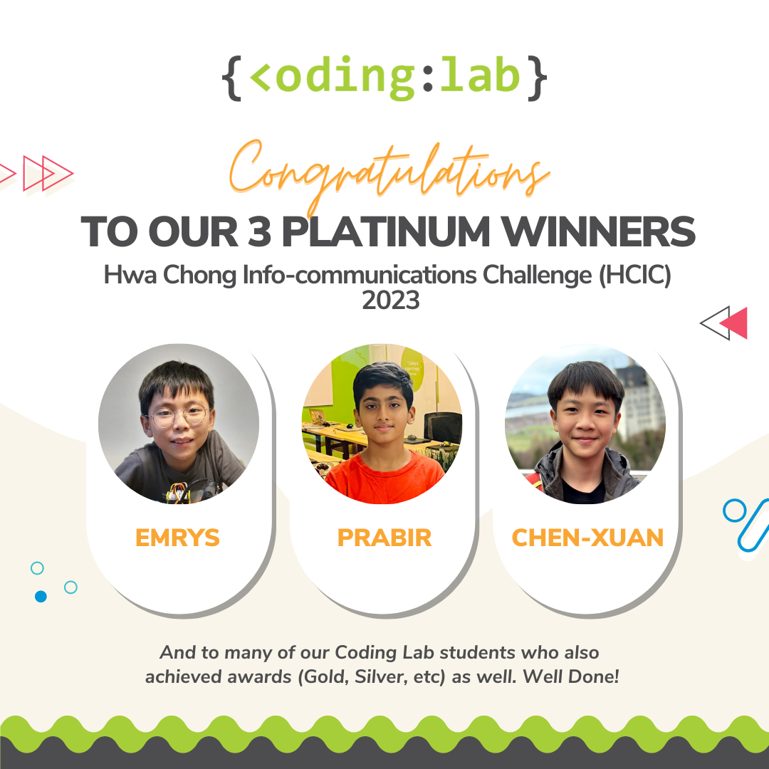 Winning 3 Platinum Medals (Top Awards) – Hwa Chong Infocomm Challenge ...
