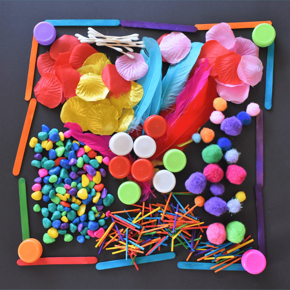 Colouring with Loose Parts Printable Mats — Easy Play Ideas for Kids