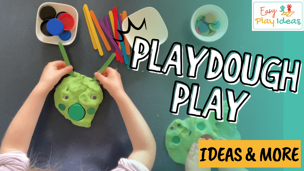 Playdough colour mixing, play ideas and fun things to add to playdough