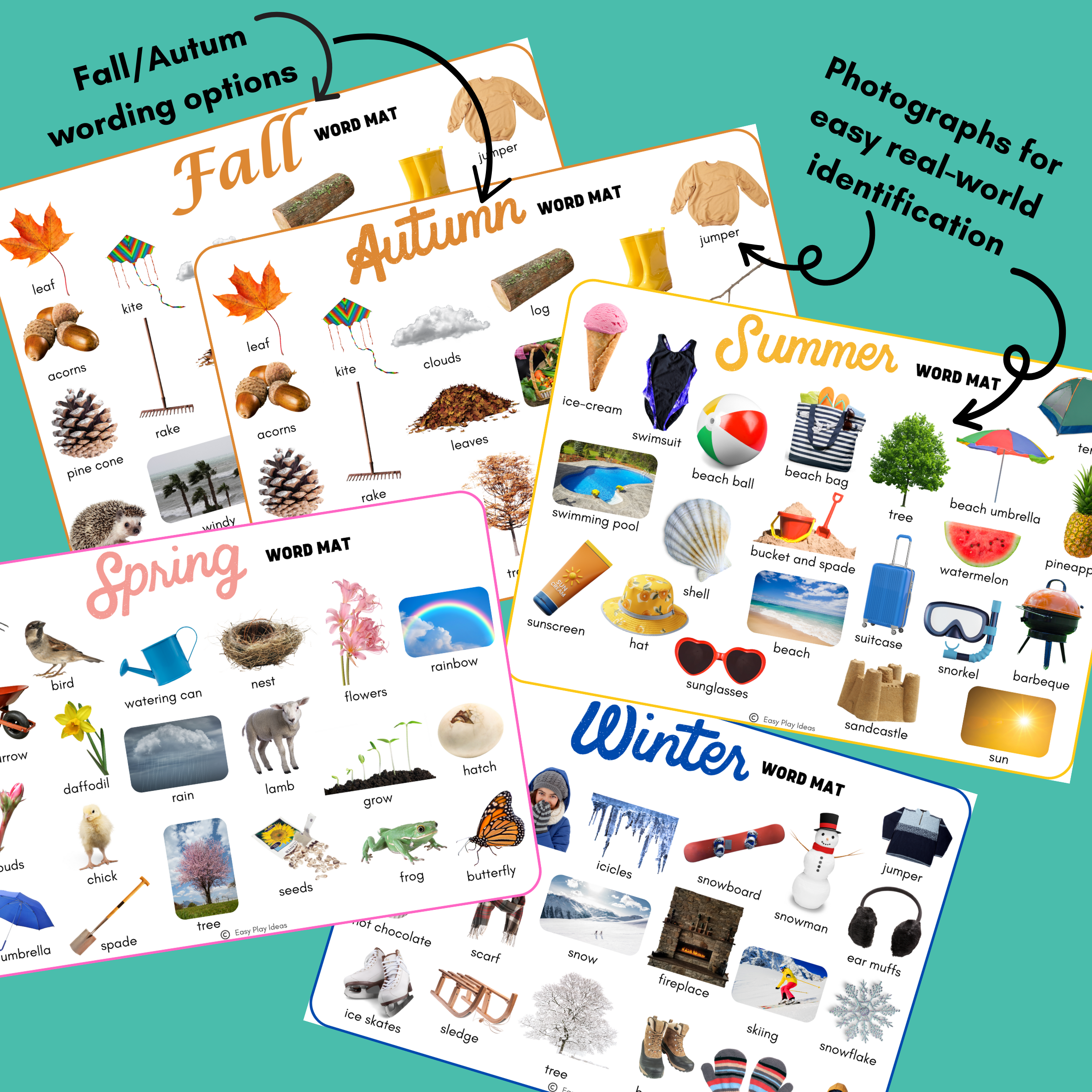 Seasons of the Year Posters, Sorting Activities, BINGO & Printable ...