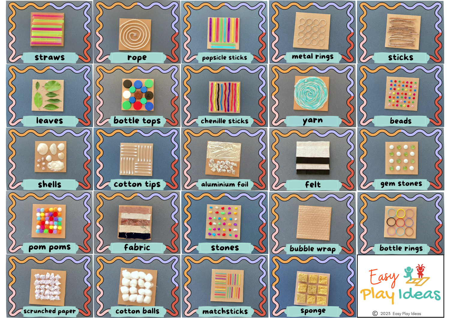 DIY Cardboard Sensory Board: Creative Ideas with Interchangeable Tiles ...