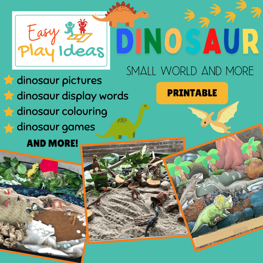 Dinosaur Play! 3 Easy ways to make a dinosaur small world and more!